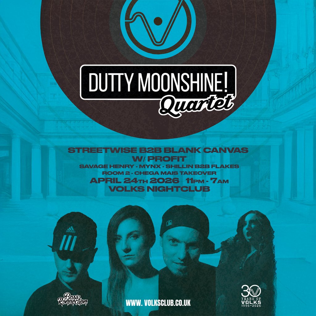Dutty Moonshine - Quartet + Support at The Volks Nightclub | 24 April ...